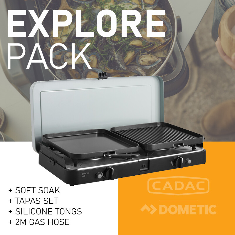 2023 Cadac 2 Cook 3 Pro Deluxe QR: EXPLORE PACK - Webbs Outdoors
